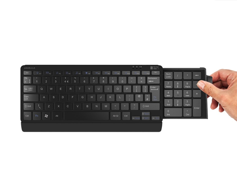 Posturite Number Slide Compact Keyboard - Ergonow
